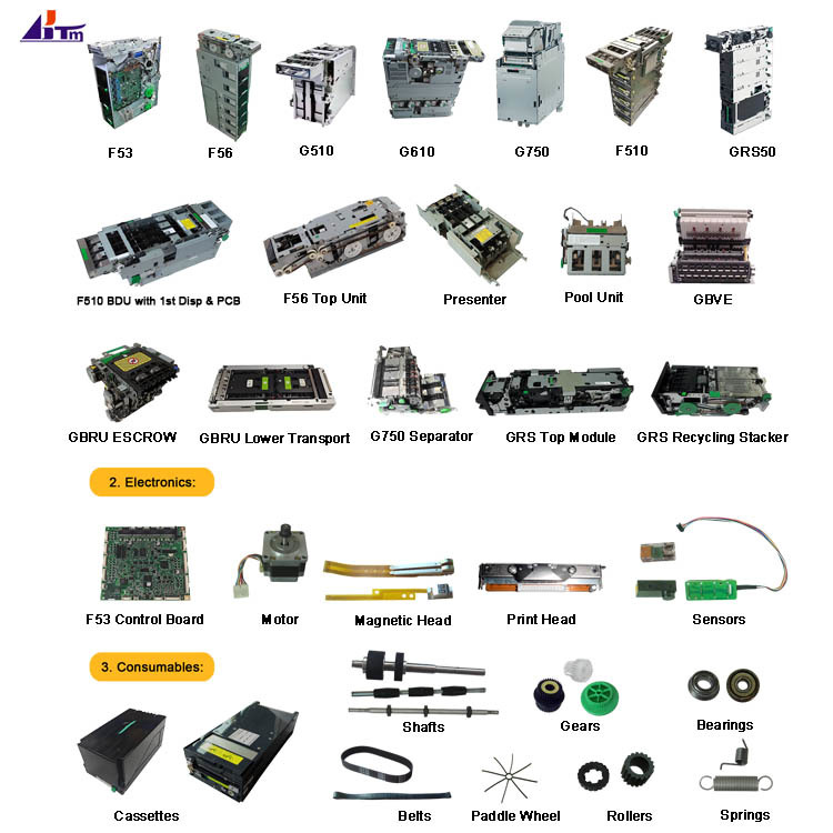 Fujitsu F53 F56 F510 GRS50 G510 G610 G750 Dispenser Modules ATM Spare Parts